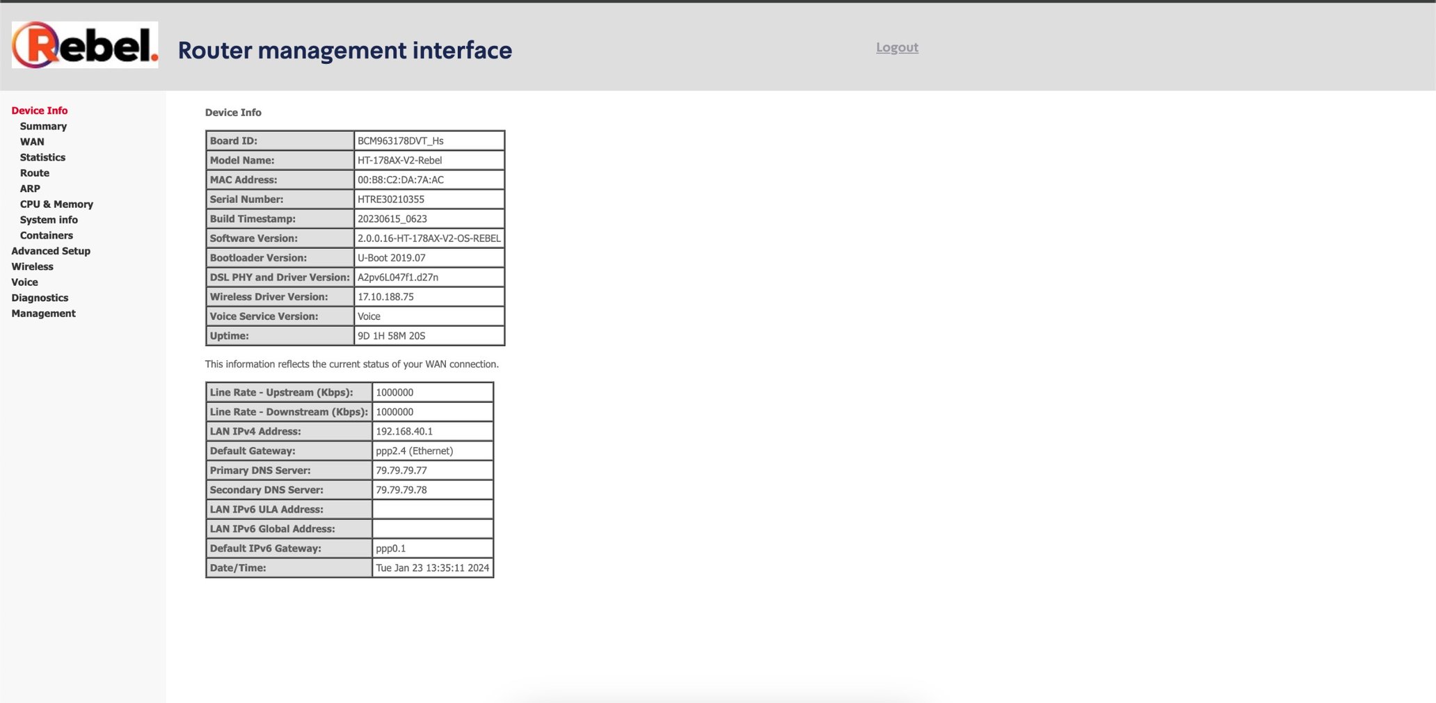 How do I log-in to the Rebel R1 Router’s GUI?